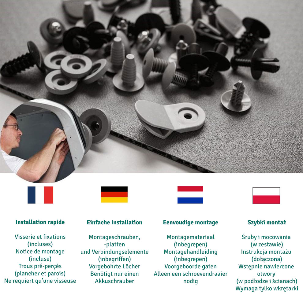 Habillage des latéraux polypropylène pour Ford Transit Custom 2023+