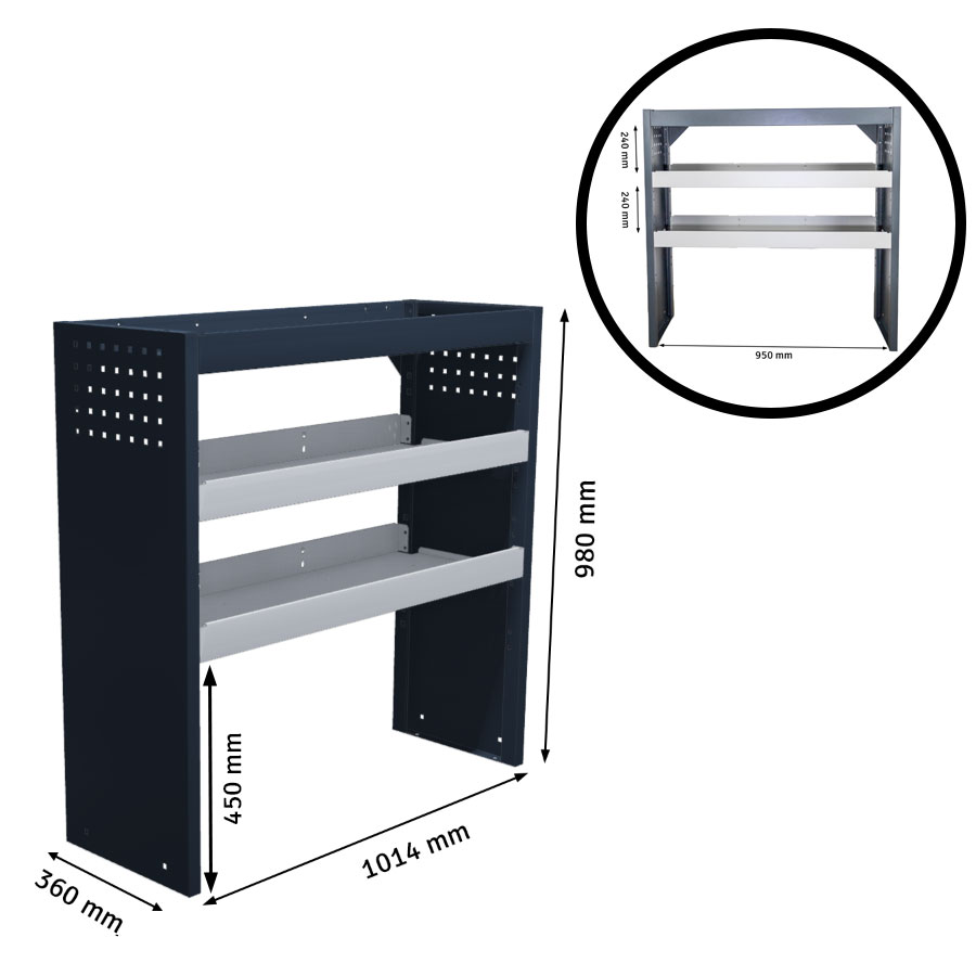B-Line Nissan Primastar 2001-2014 L1 | Legplanken | 1014 x 980 x 360 mm ...