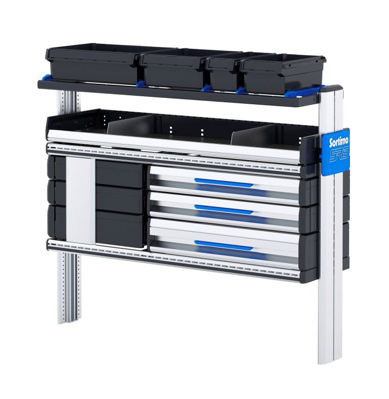 Bedrijfswageninrichting Opel Vivaro 2014-2019 | Sortimo SR5 | PRO links