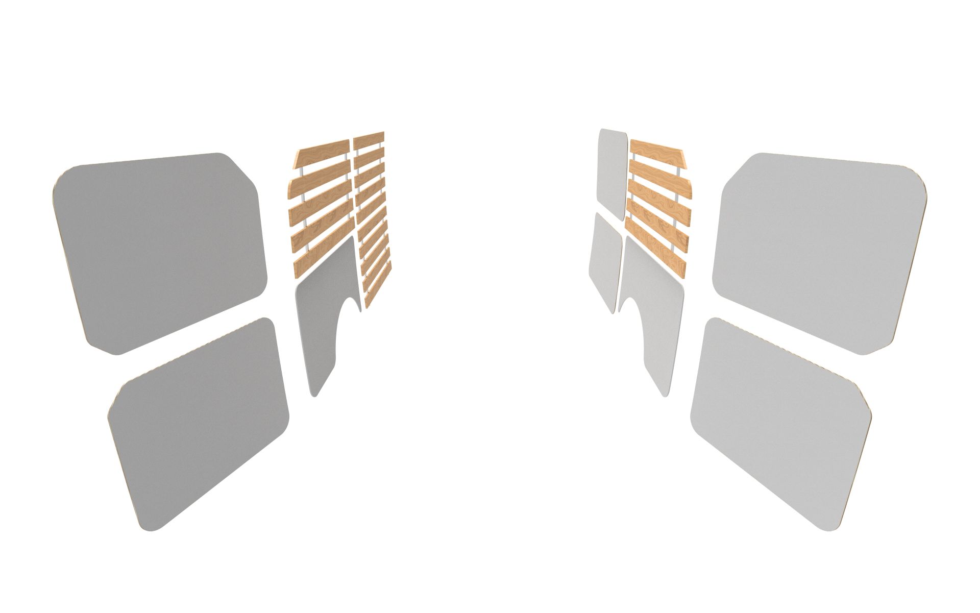 Lat-wand bus betimmering Volkswagen Transporter 2003-2024 | Vehikit